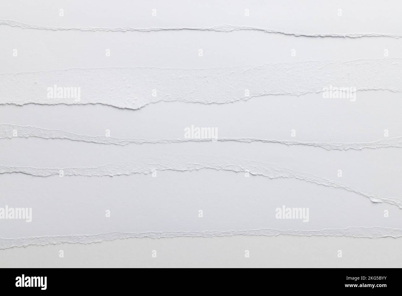 Ripped up pieces of white paper with copy space on white background ...