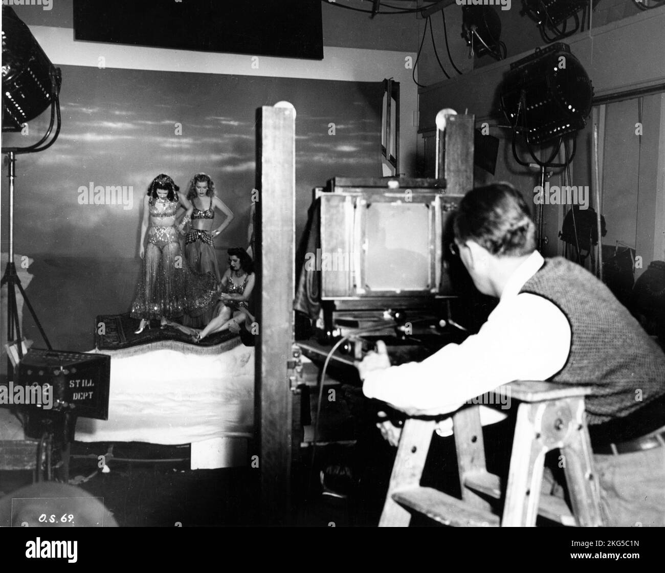 Still Photographer RAY JONES photographing Chorus Girls in 1944 ...