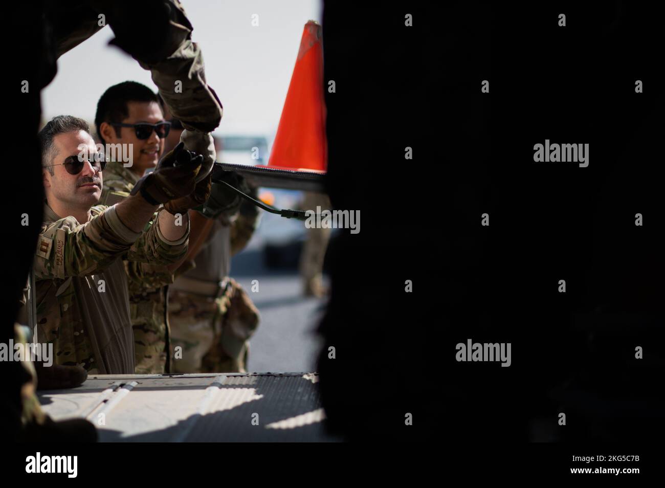 U.S. Air Force Capt. Michael Patrick, 405th Expeditionary Aeromedical ...