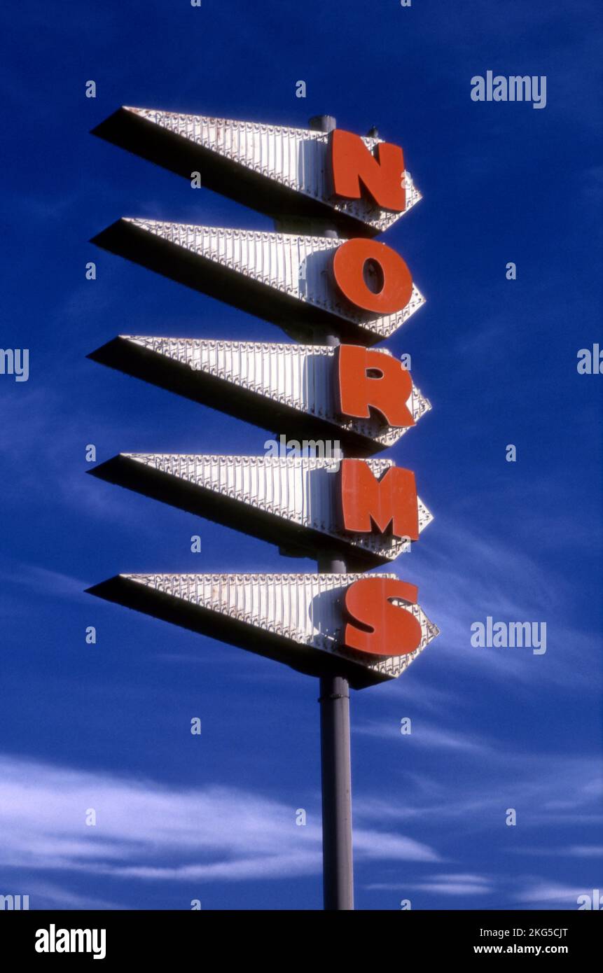 Norms sign coffee shop on La Cienega Blvd. in West Hollywood, CA Stock ...