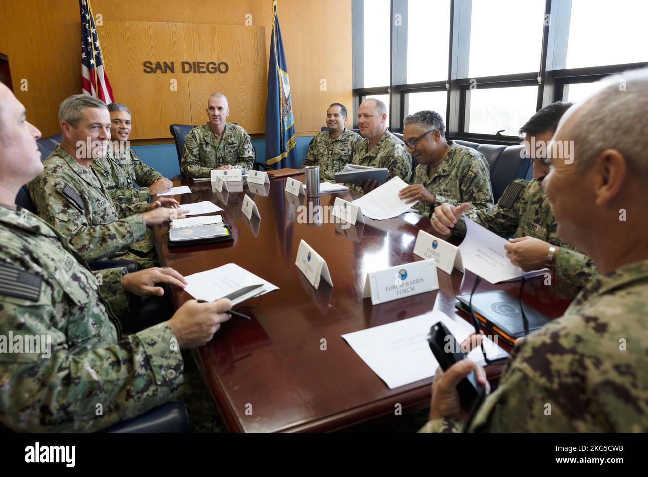 Rear Adm. Pete Garvin, left, commander, Naval Education and Training ...