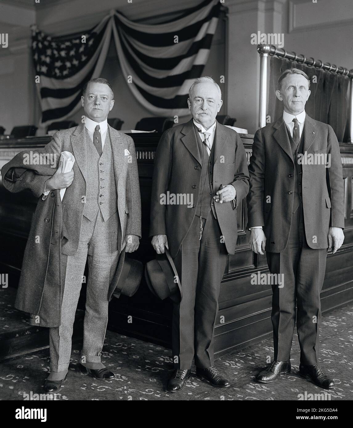 G.W.W. Hanger, R.M. Barton, and Chairman Ben W. Hooper of the Railroad ...