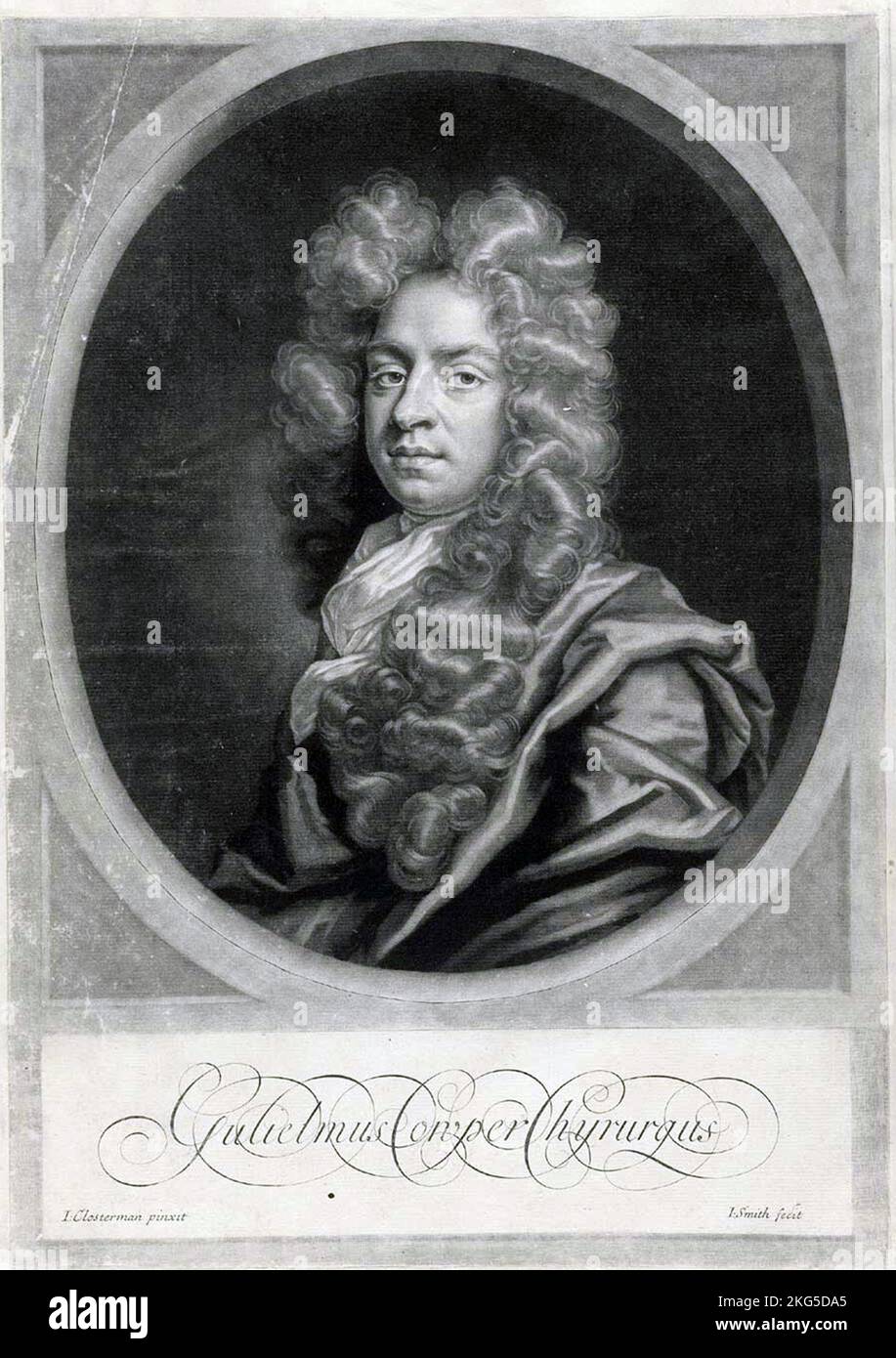 William Cowper (1666 – 1709) English surgeon and anatomist Stock Photo ...