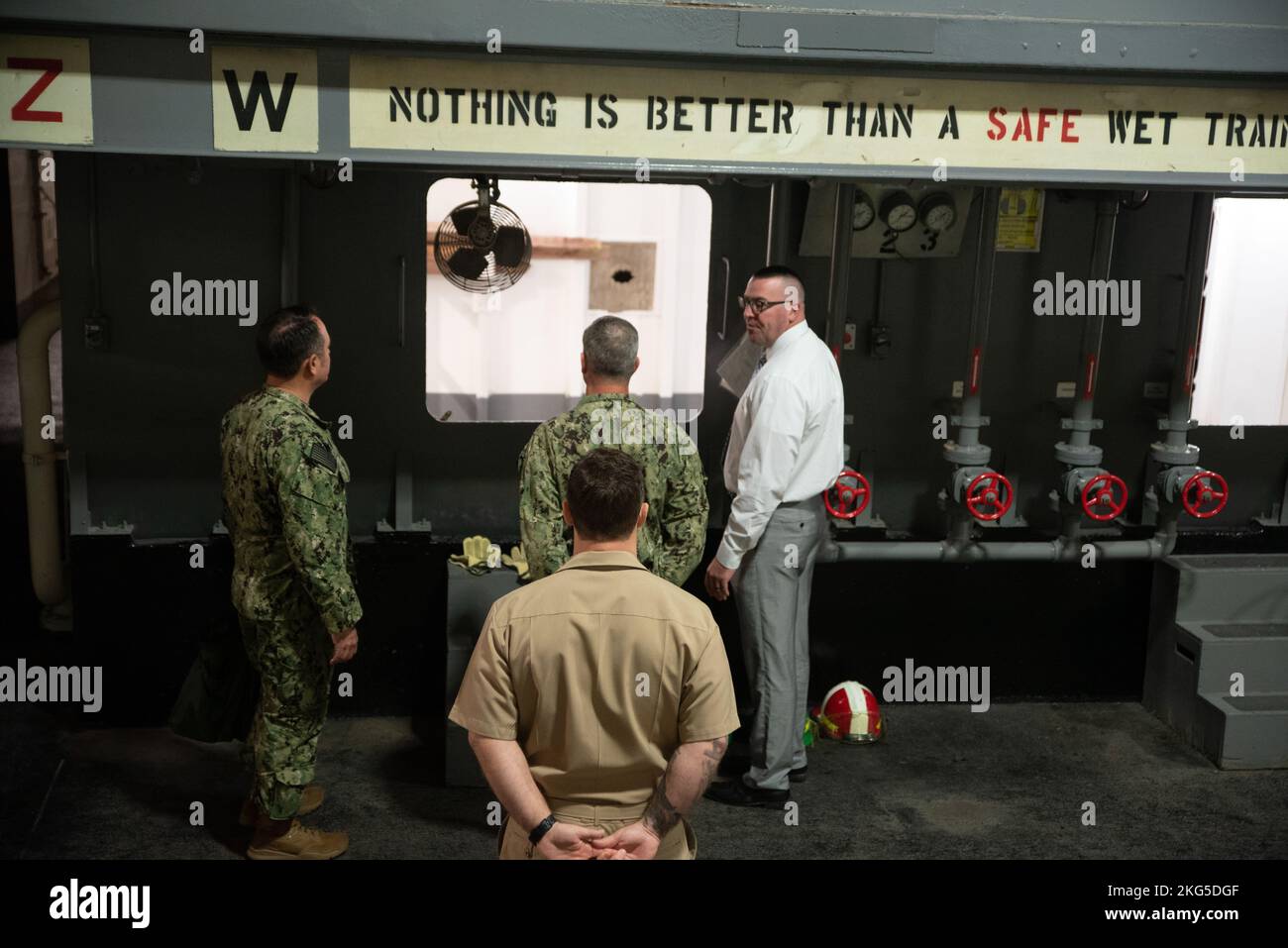 Rear Adm. Pete Garvin, center, commander, Naval Education and Training ...