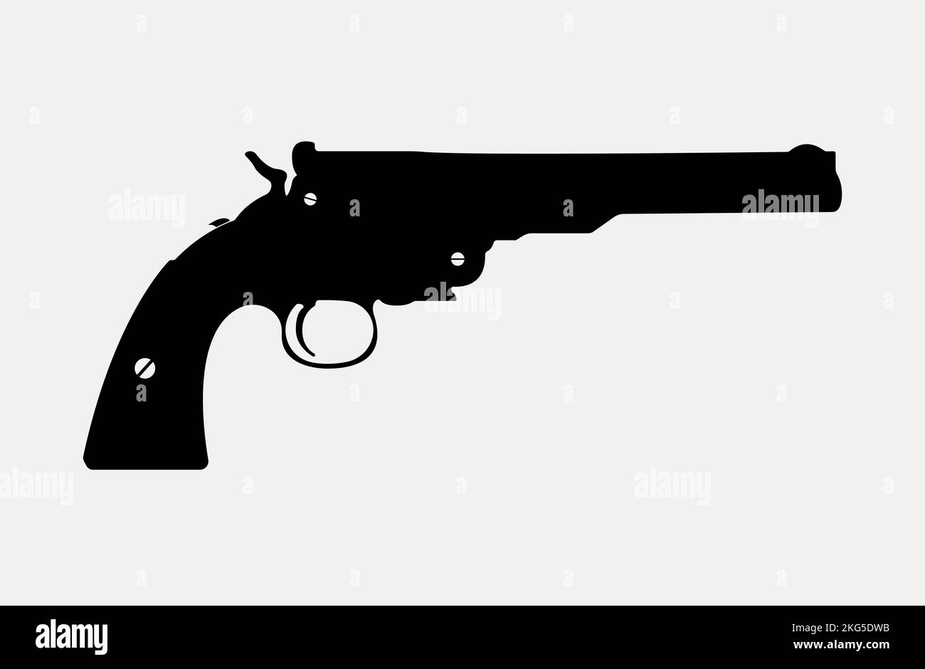 A simple revolver icon isolated on a white background Stock Vector ...