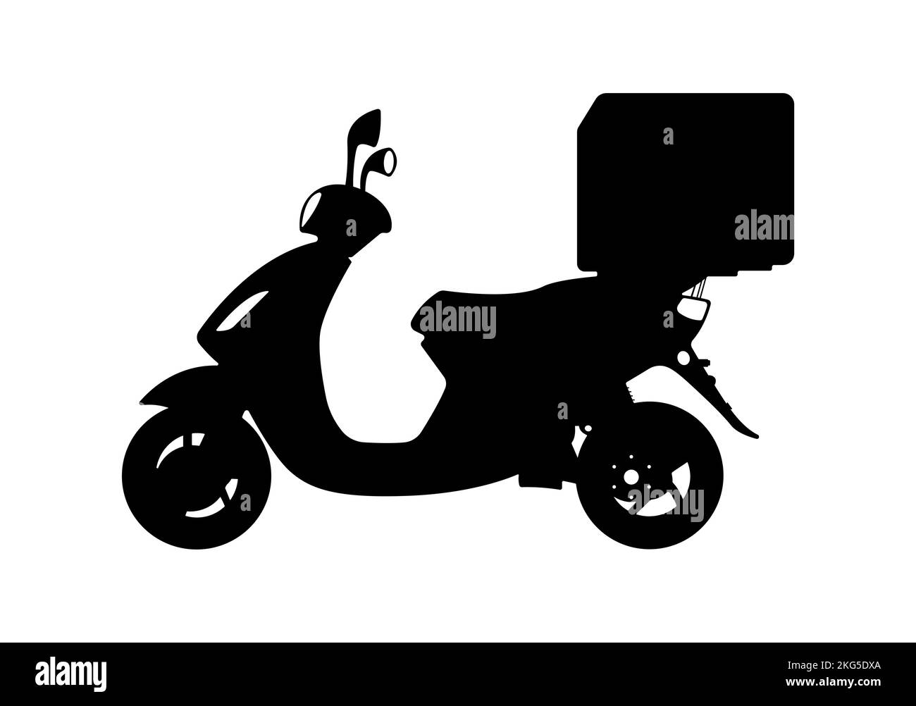 A simple delivery scooter icon isolated on a white background Stock ...