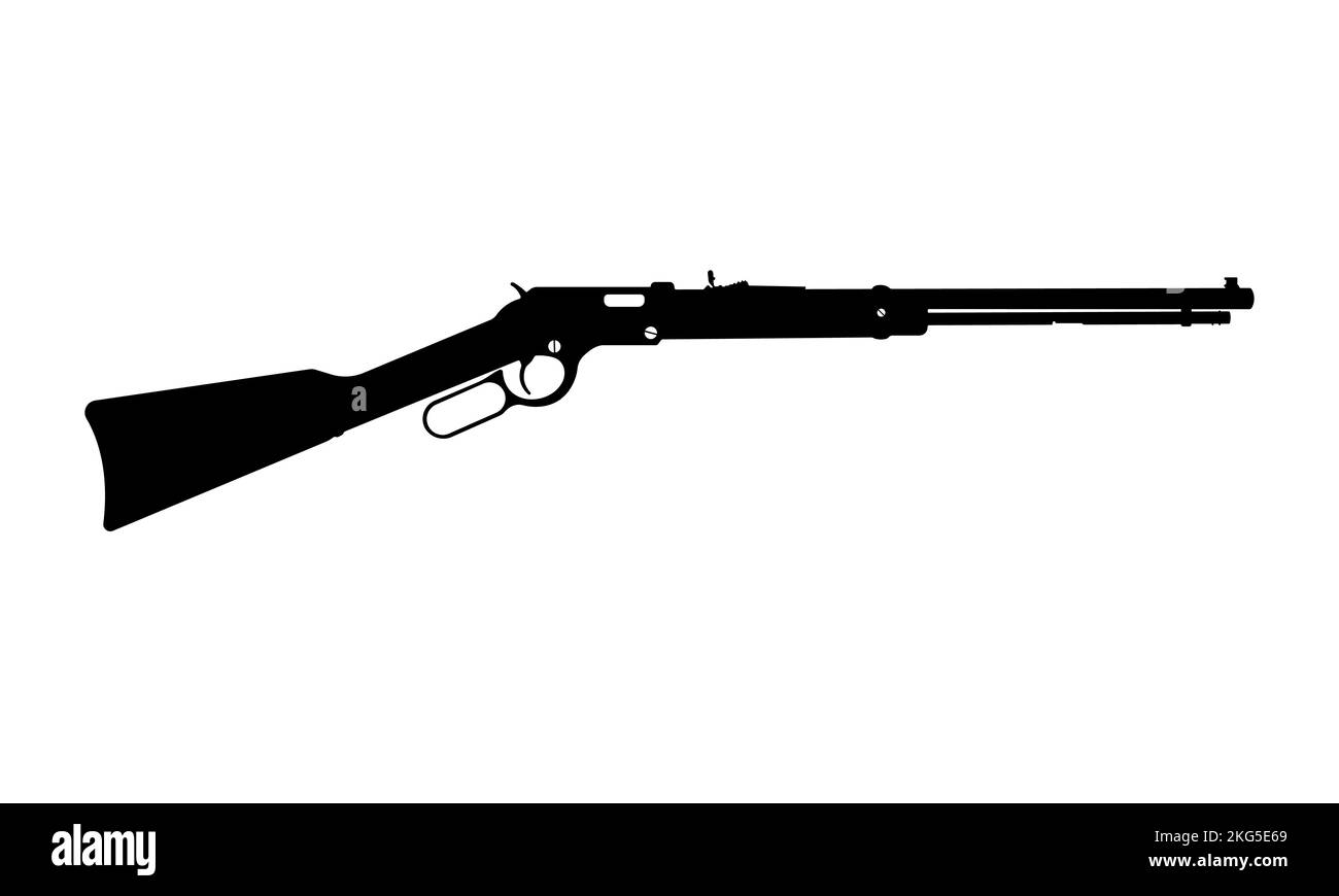 A simple rifle icon isolated on a white background Stock Vector Image ...