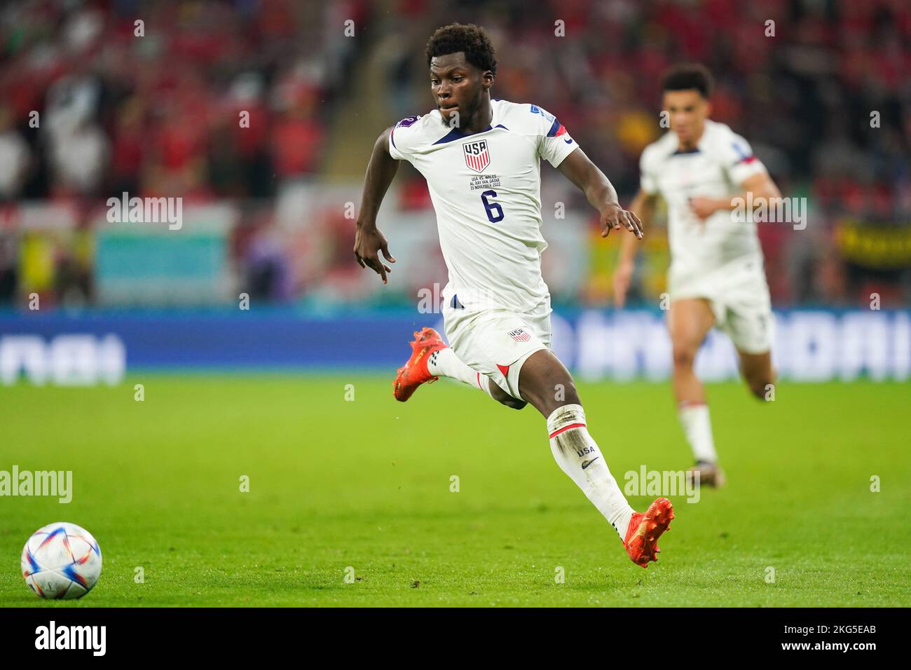 USA's Yunus Musah during the FIFA World Cup Group B match at the Ahmad ...