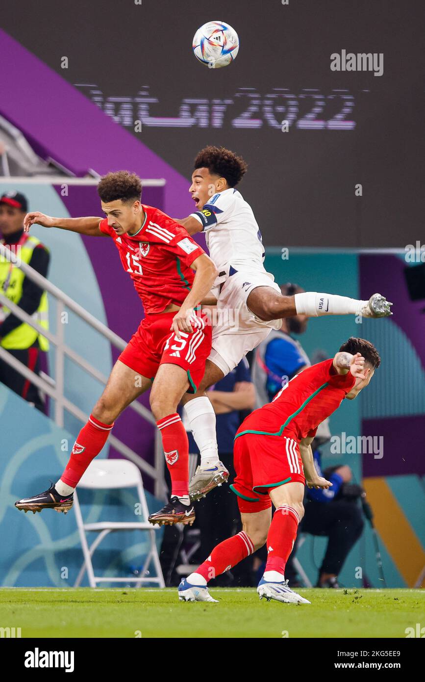 AL-RAYYAN, AR - 21.11.2022: USA VS WALES - ADAMS Tyler of the United ...