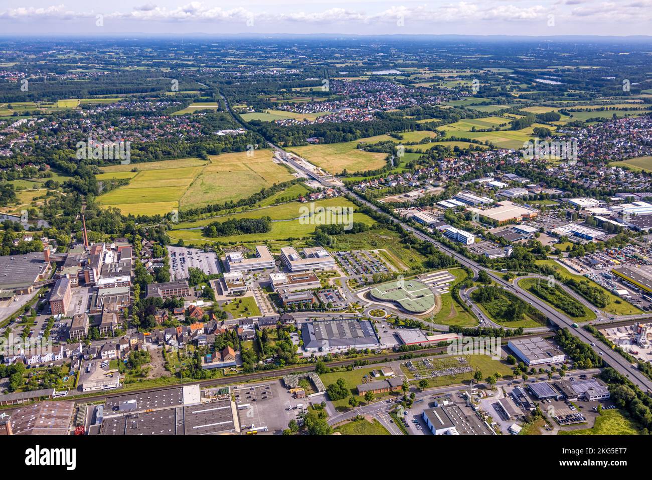 Aerial view, Hamm-Lippstadt University of Applied Sciences, HSHL ...
