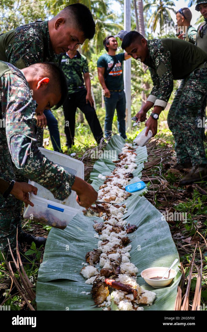 Philippine Marine Corps scout snipers and force reconnaissance Marines debrief after ...
