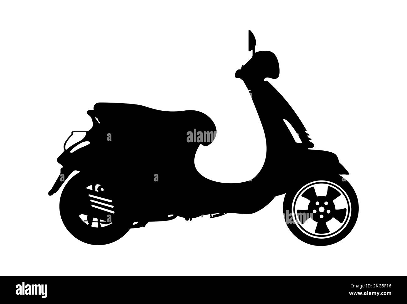 A simple scooter icon isolated on a white background Stock Vector Image ...