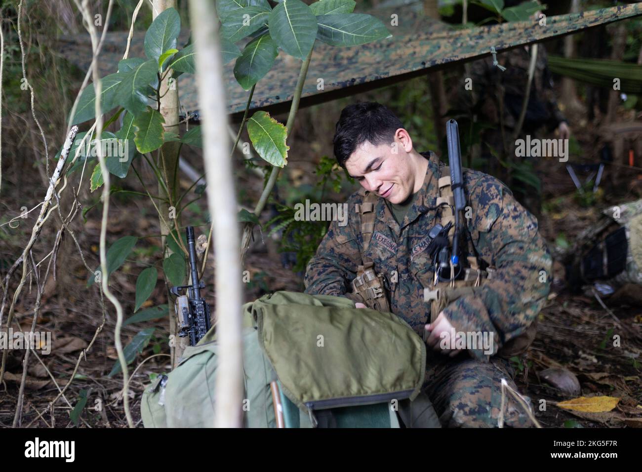 A U.S. Marine with Maritime Raid Force, 31st Marine Expeditionary Unit ...