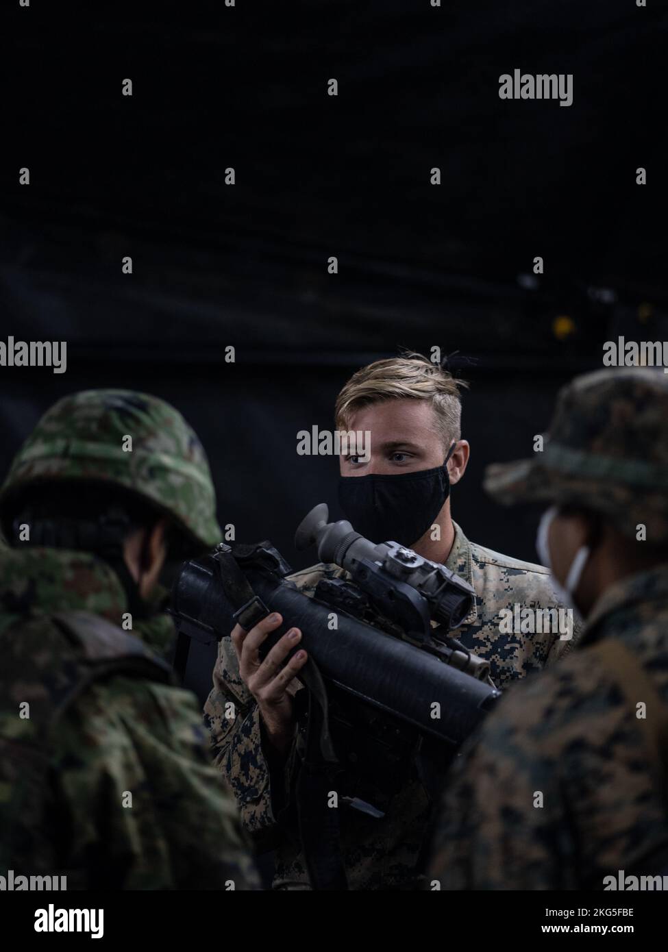 U.S. Marine Corps Lance Cpl. Wyatt Evans, a rifleman with 3rd Battalion ...