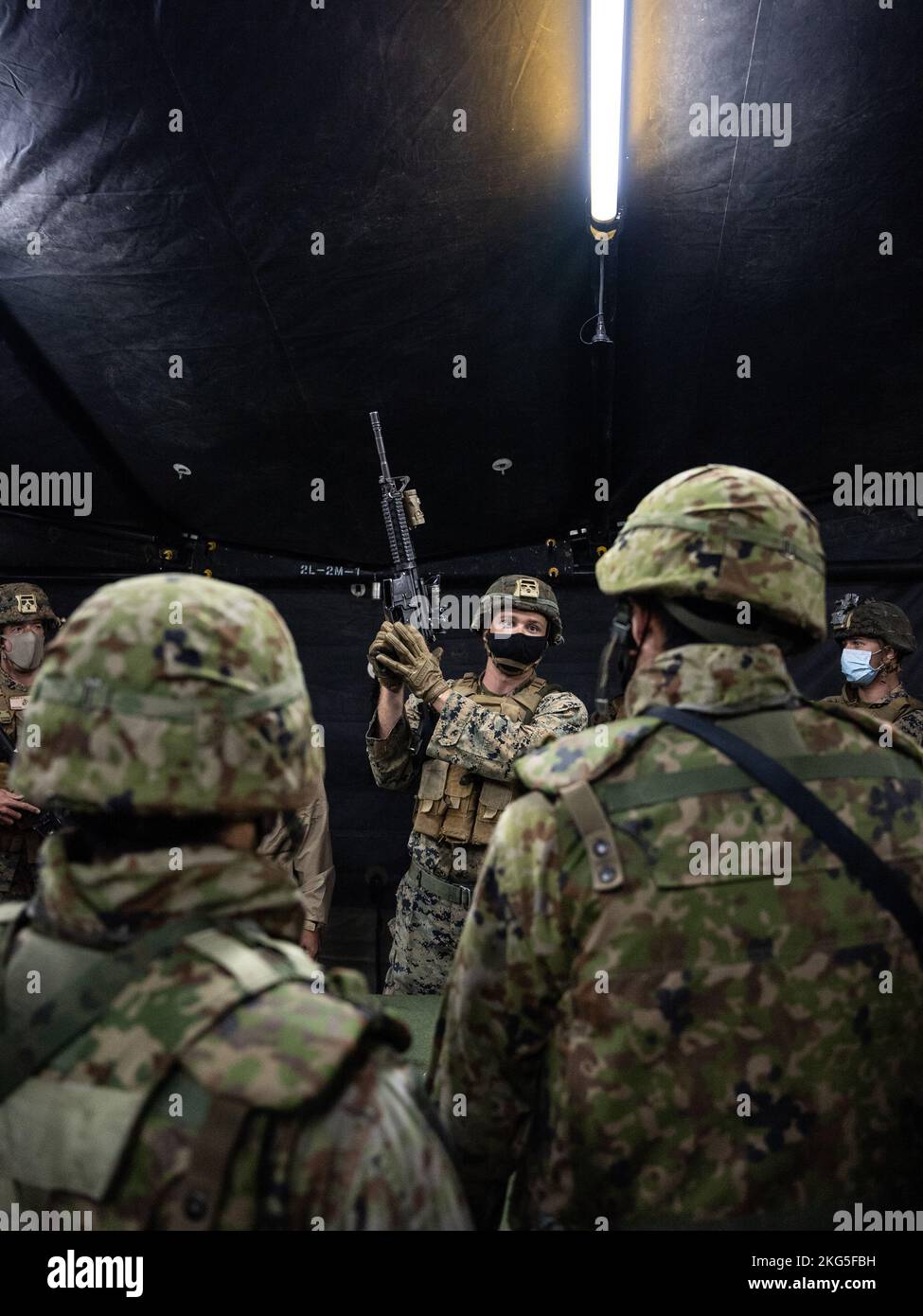 U.S. Marine Corps Lance Cpl. Wyatt Evans, a rifleman with 3rd Battalion ...