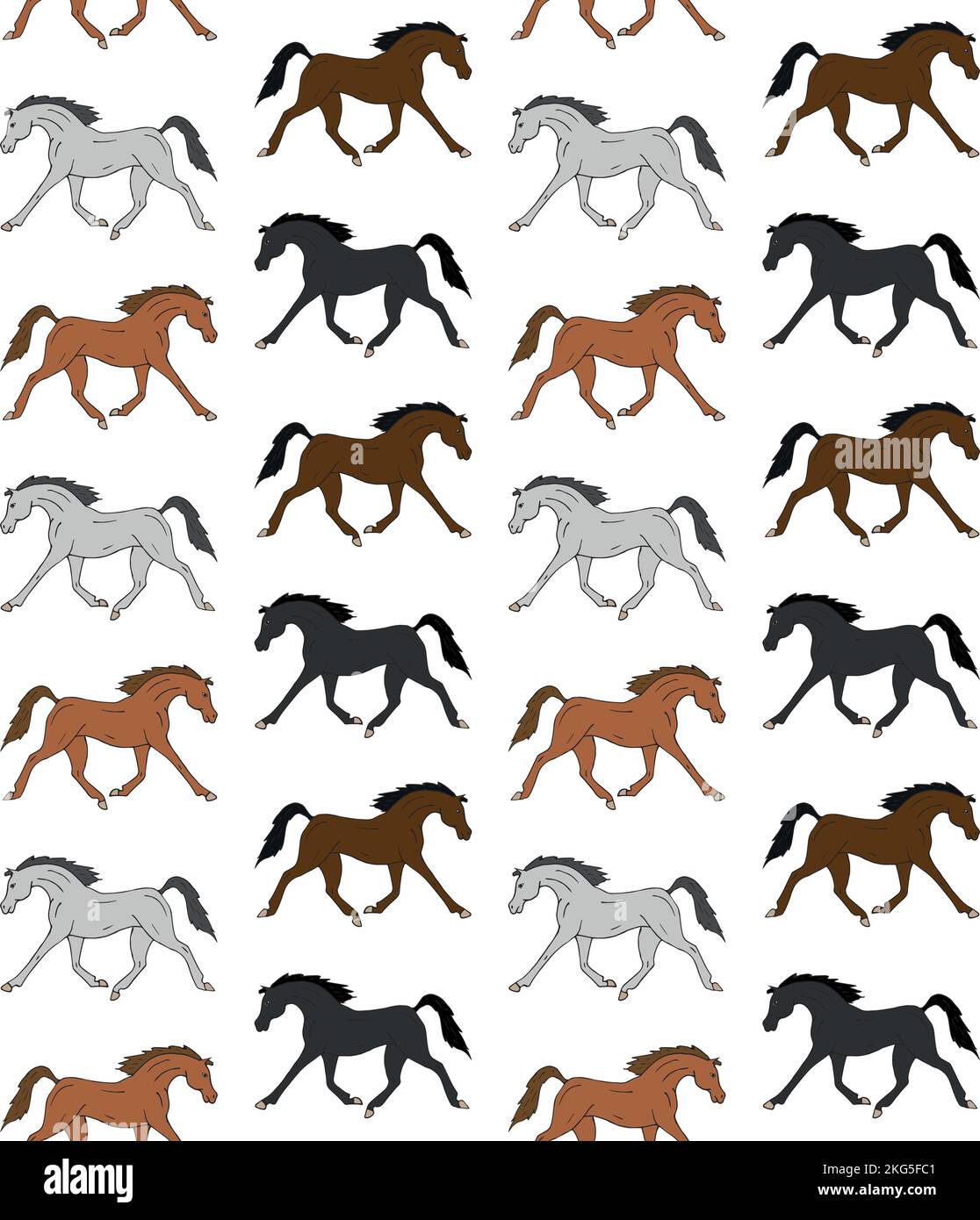 Vector seamless pattern of different color hand drawn sketch doodle ...