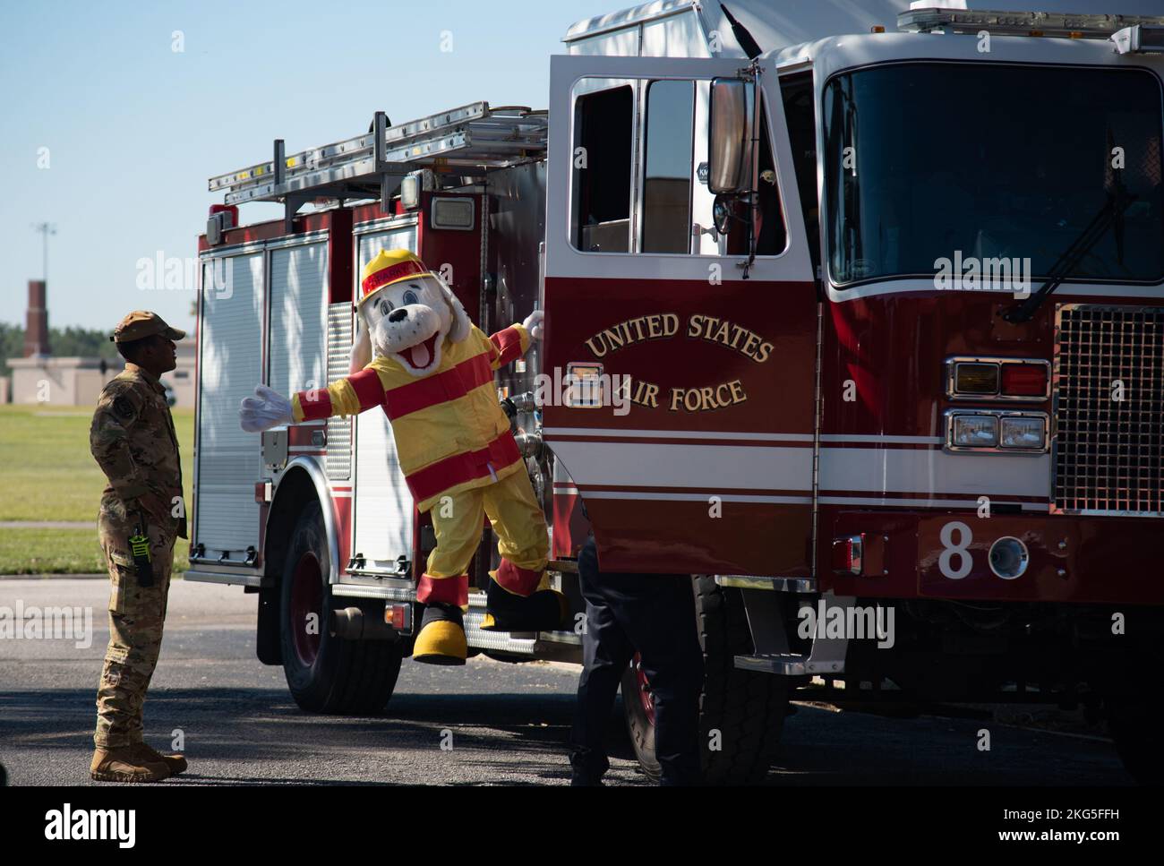 Sparky, the National Fire Protection Association mascot, rides into the ...