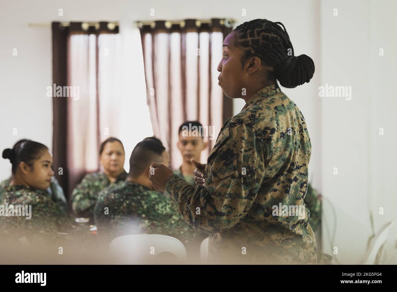 U.S. Marine Corps 1st Sgt. Kimberly Barton, a company first sergeant ...