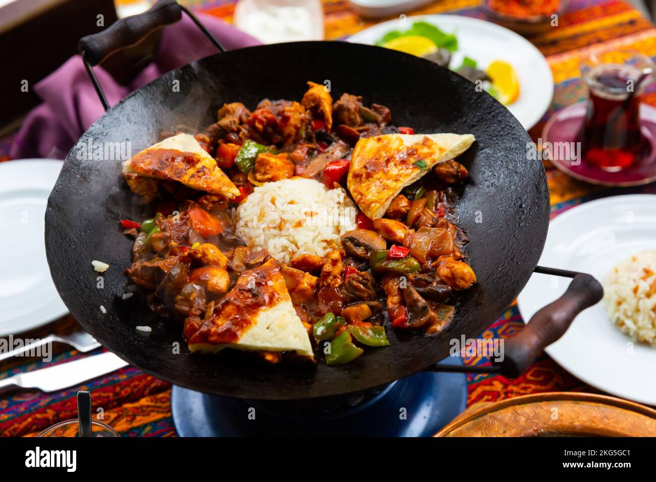 lamb meat saute coban kavurma Stock Photo - Alamy