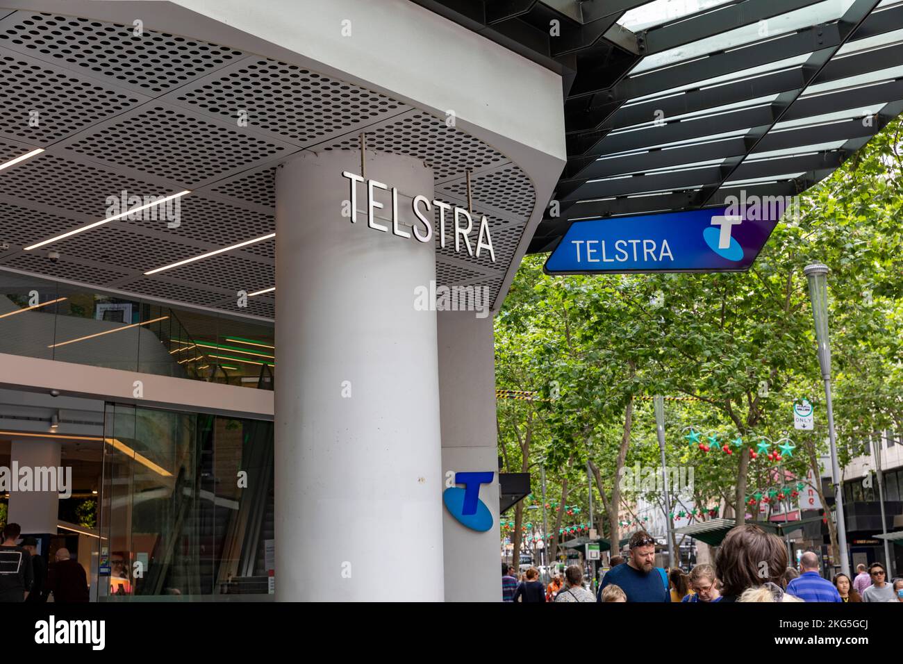 Telstra telecommunications store shop in Bourke street,Melbourne city ...