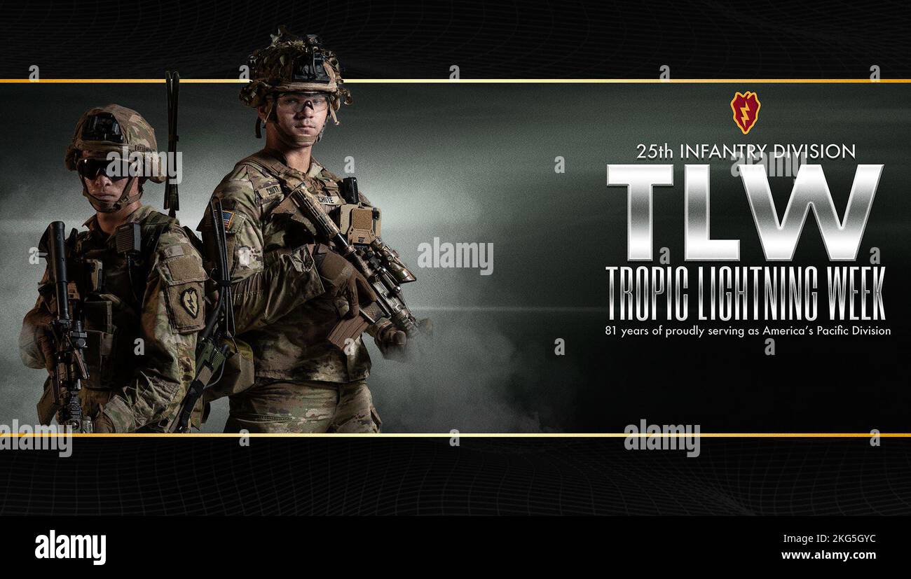 a 36"x 84" banner to be used to advertise tropic lightning week's 81st anniversary it was ...