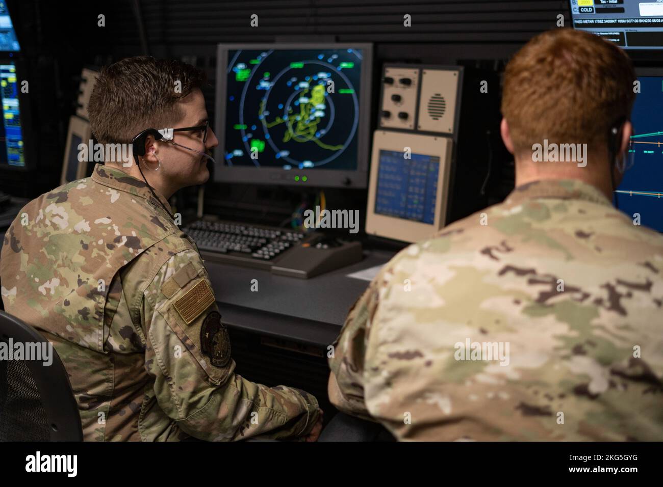 U.S. Air Force Airman 1st Class Ean Holt, left, and Staff Sgt. Brennan ...