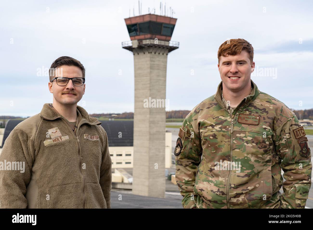 U.S. Air Force Airman 1st Class Ean Holt, left, and Staff Sgt. Brennan ...