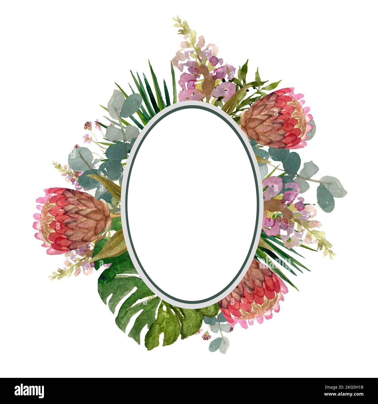 Flower into a frame Cut Out Stock Images & Pictures - Alamy
