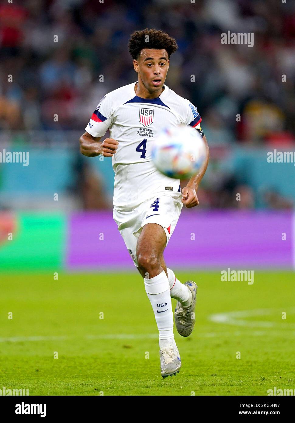 USA's Tyler Adams during the FIFA World Cup Group B match at the Ahmad ...