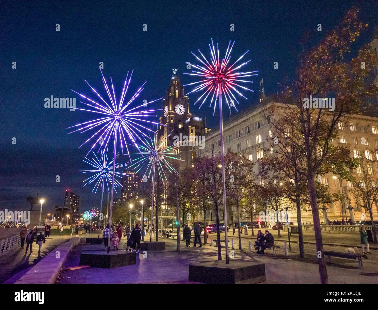 Street scenes around Pier Head and the Three Graces Buildings in the ...