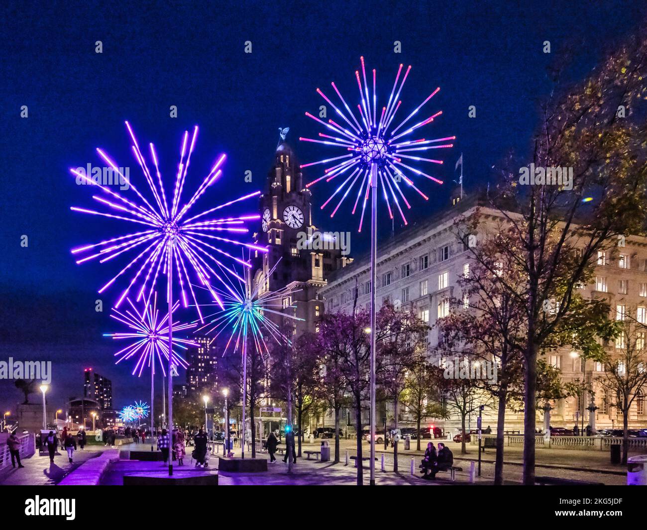 Street scenes around Pier Head and the Three Graces Buildings in the ...