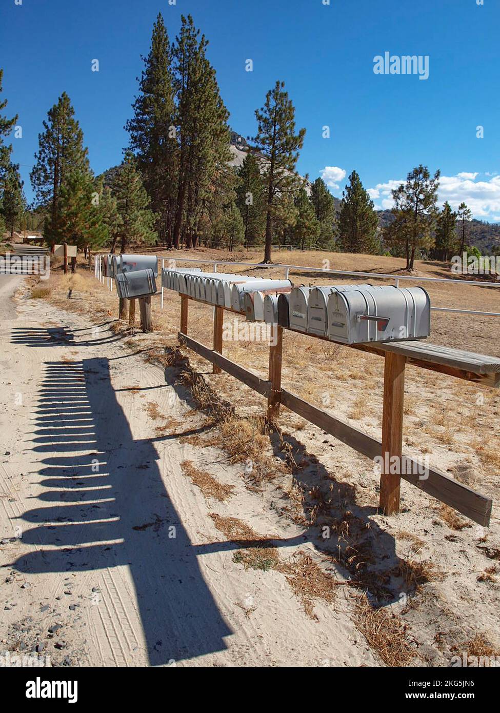 many home mailboxes at the street in USA Stock Photo - Alamy