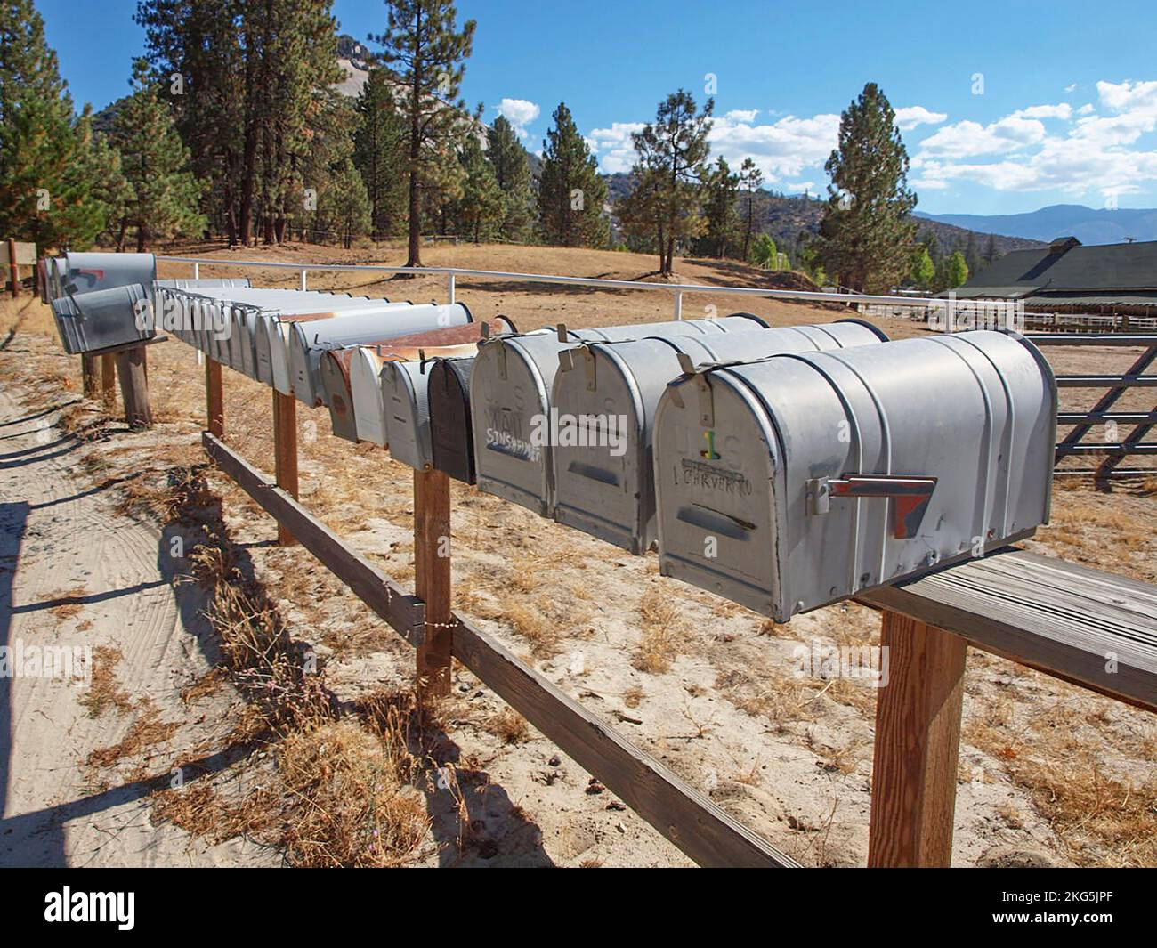 Silver mailboxes hi-res stock photography and images - Alamy