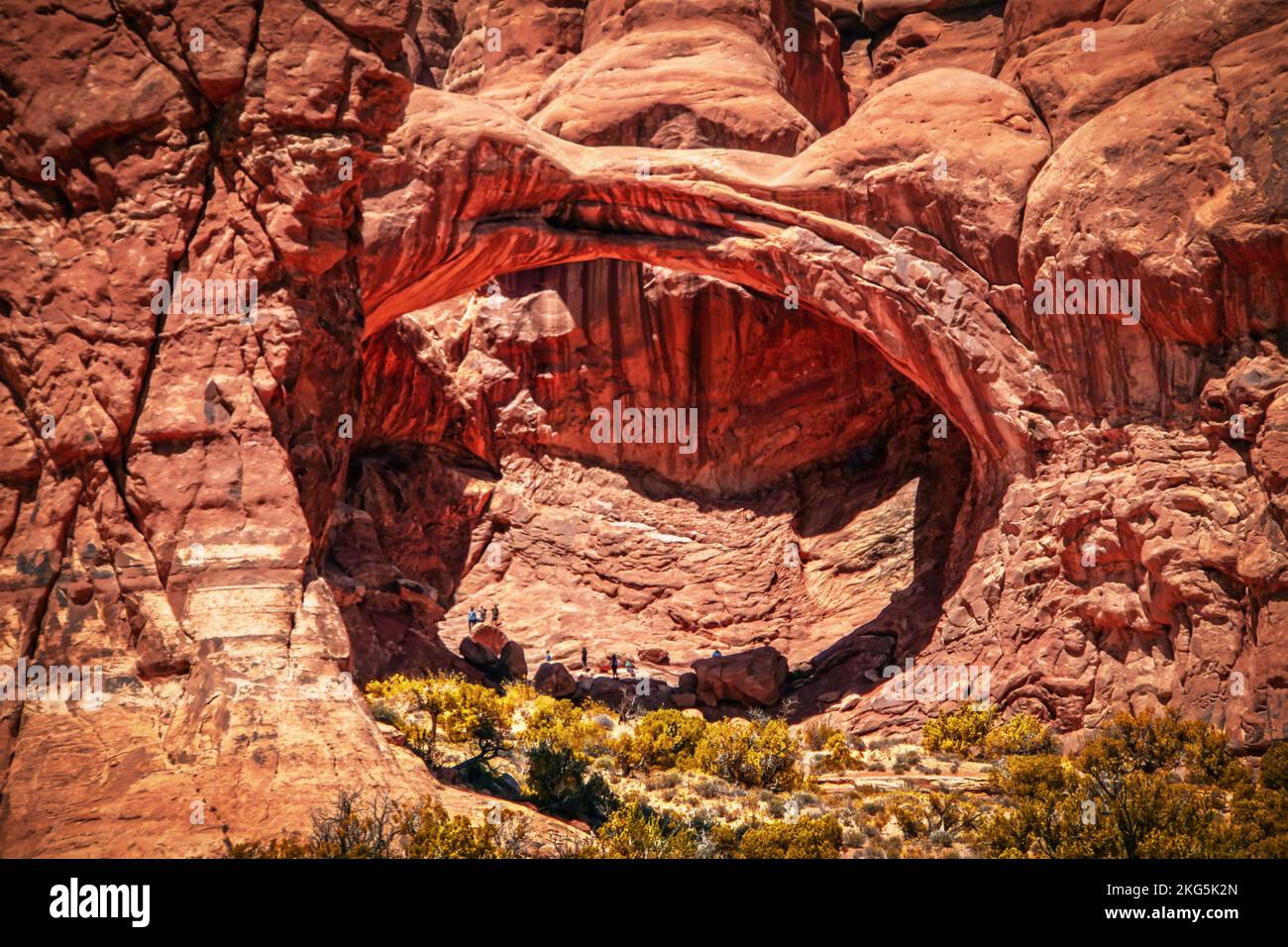 Double Arch - close-wet pair of natural arches in Arches National Park ...