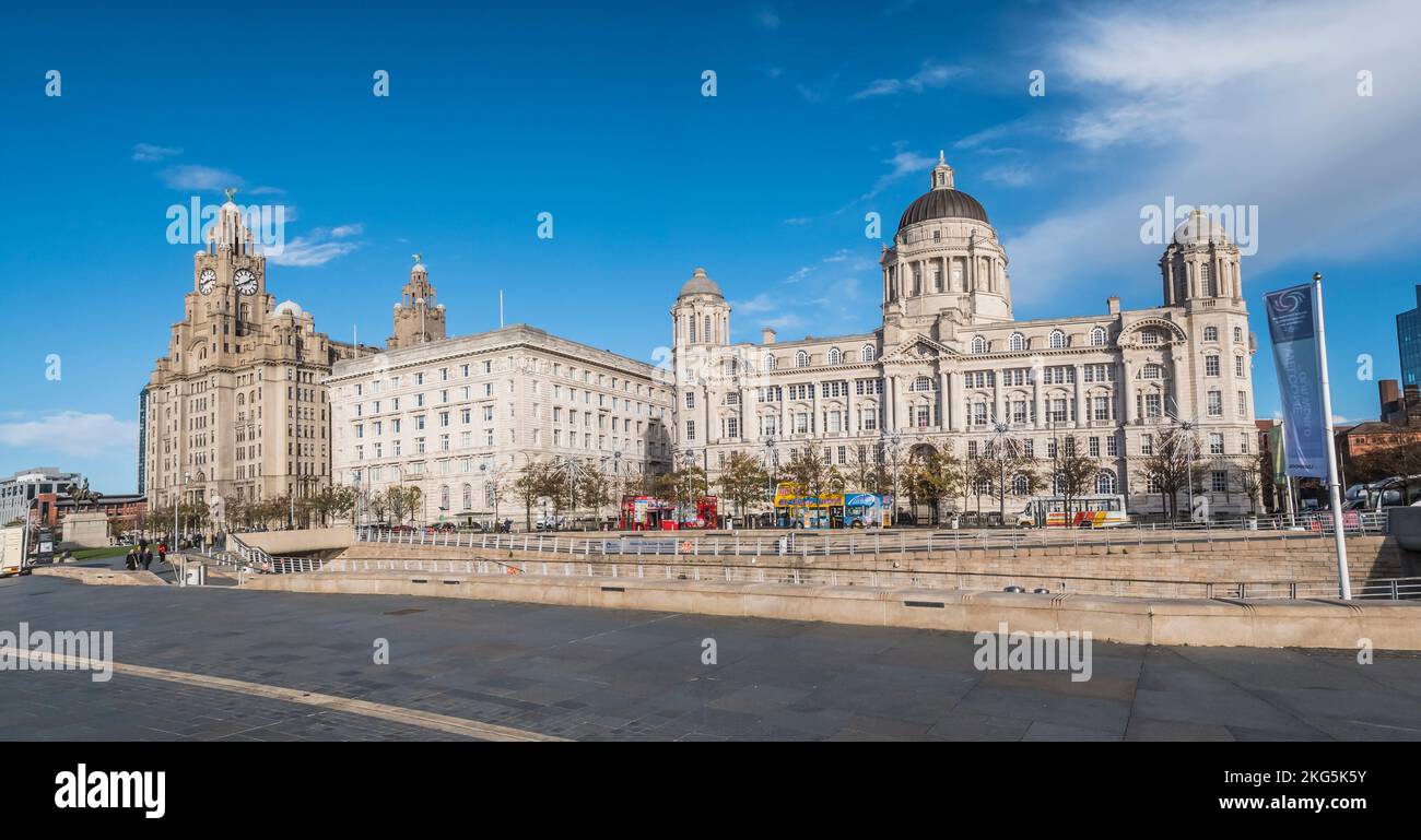 Street scenes in the port city of Liverpool seen here from the Pier ...