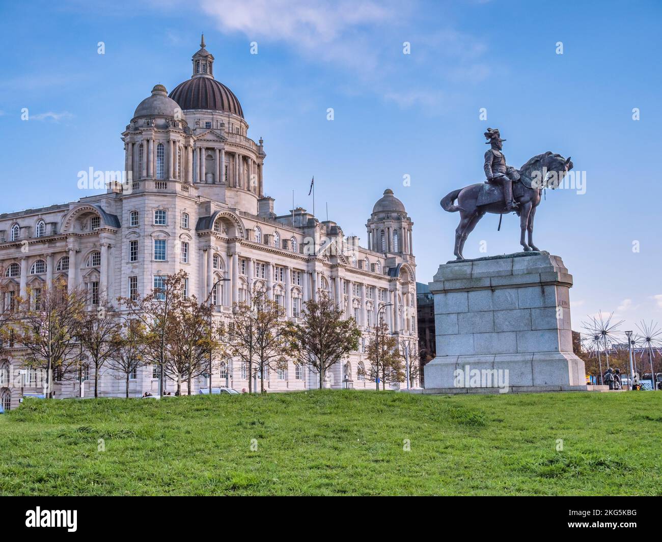 Street scenes in Liverpool seen here from the Pier Head promenade area ...