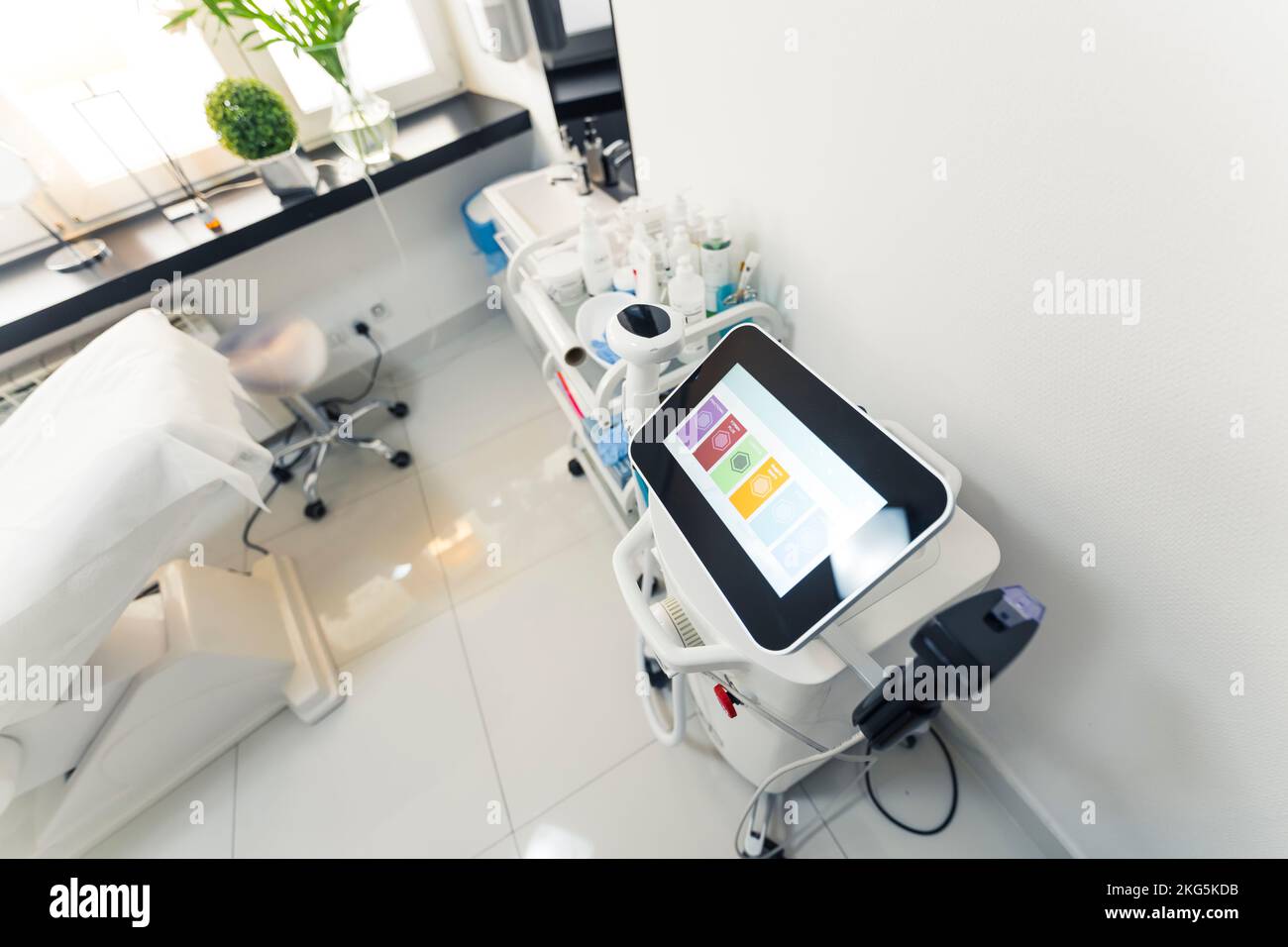 High-angle shot presenting the interior of professional SPA and ...