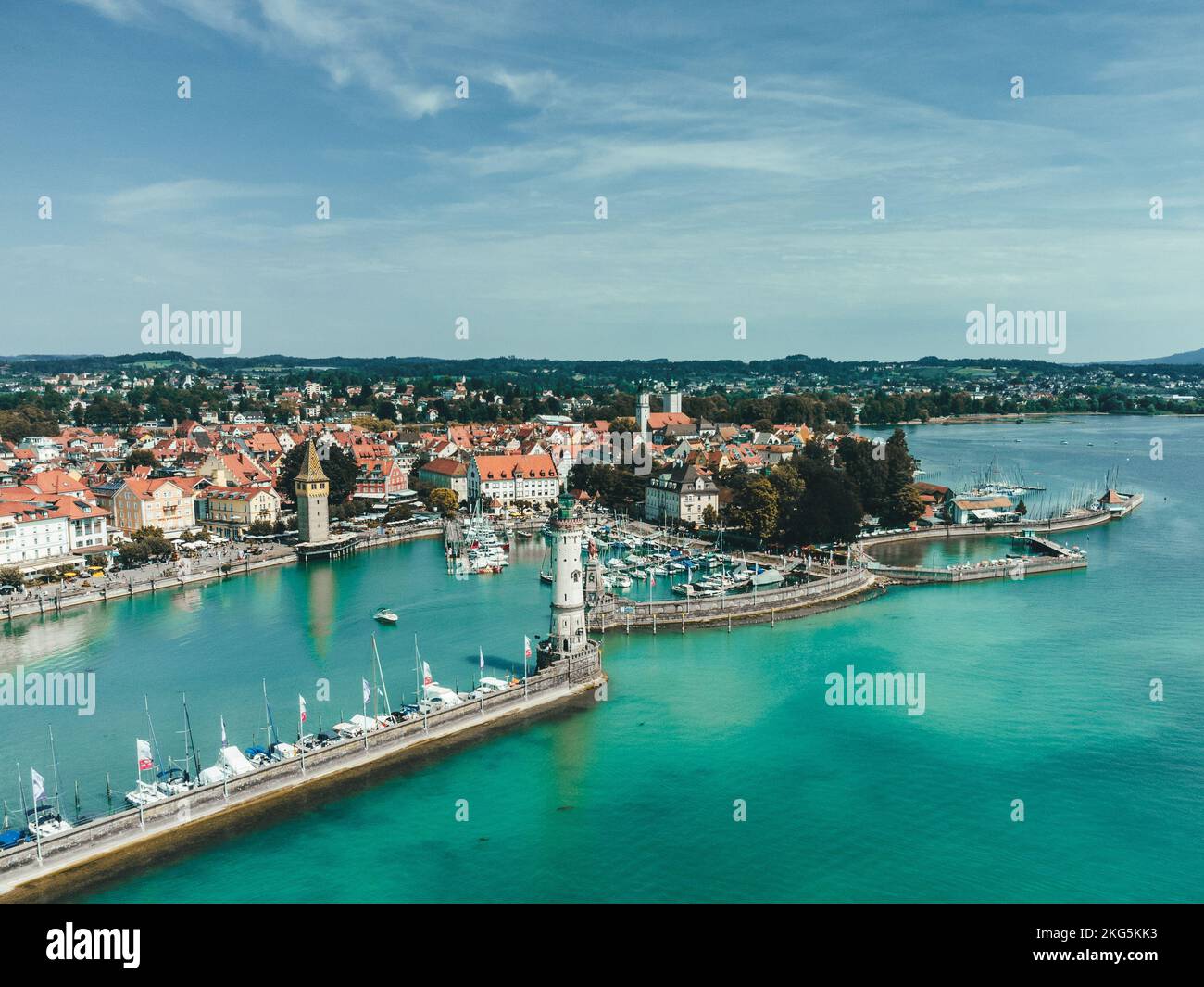 An aerial view of the borders of Lake Constance Stock Photo - Alamy