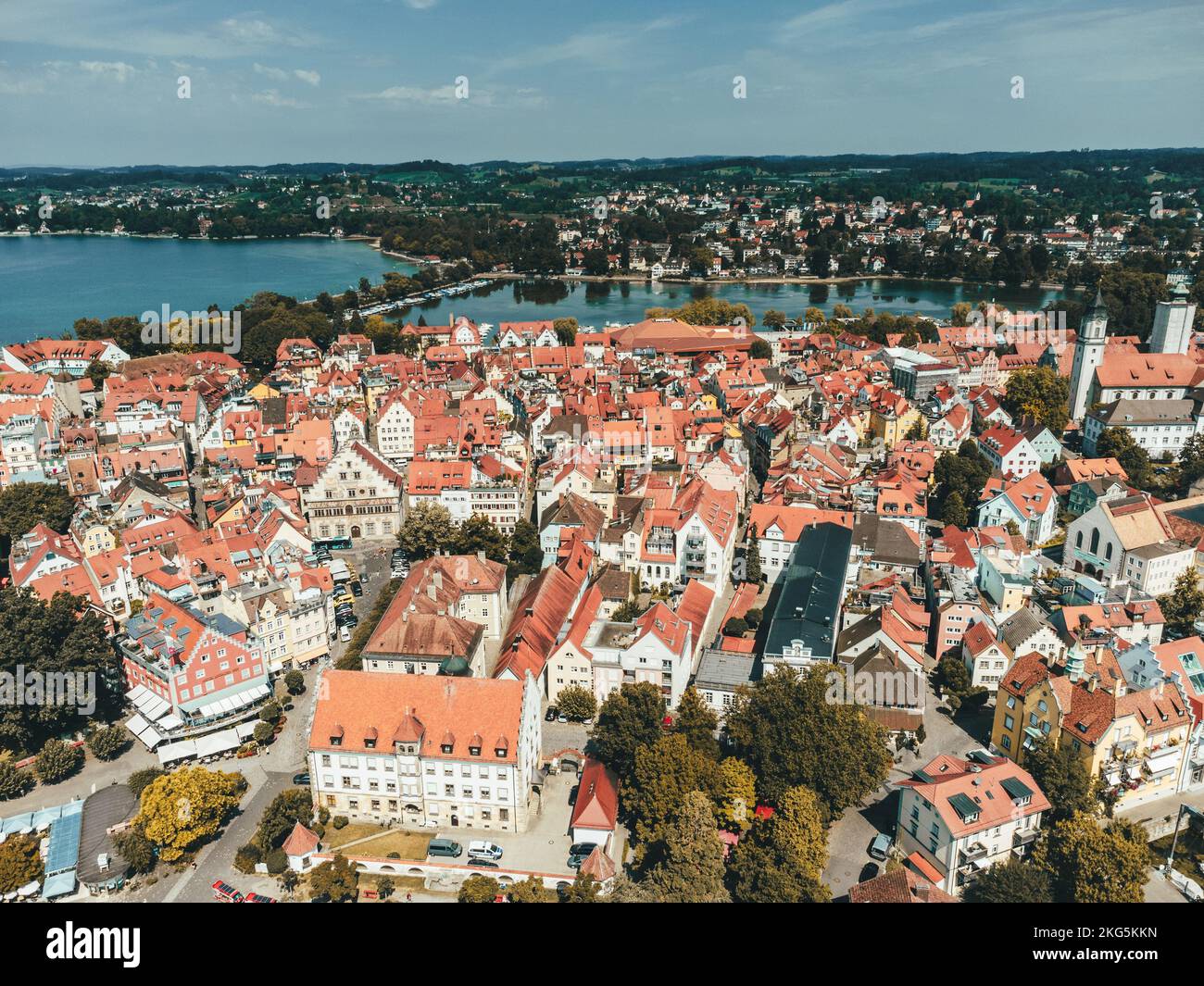 An aerial view of the borders of Lake Constance Stock Photo - Alamy