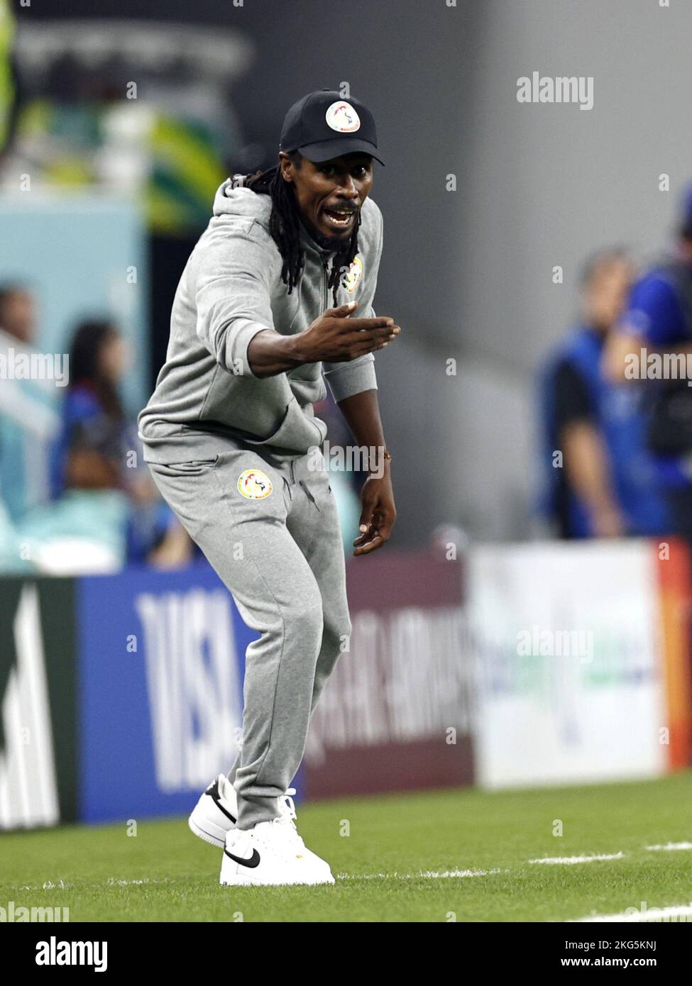Doha, Qatar. 21st Nov, 2022. DOHA - Senegal coach Aliou Cisse during ...