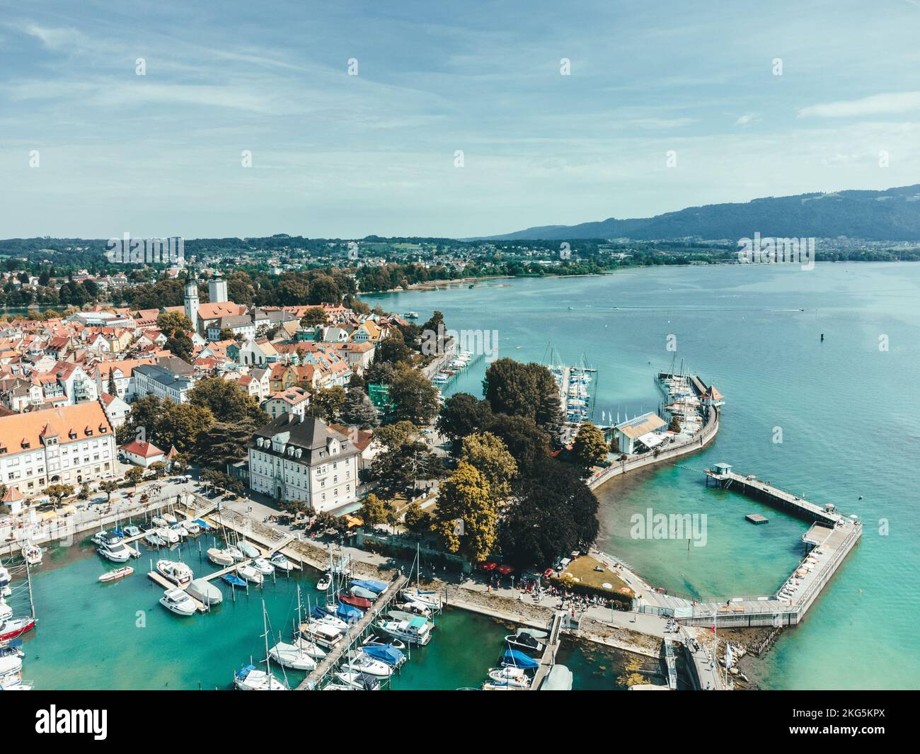 An aerial view of the borders of Lake Constance Stock Photo - Alamy