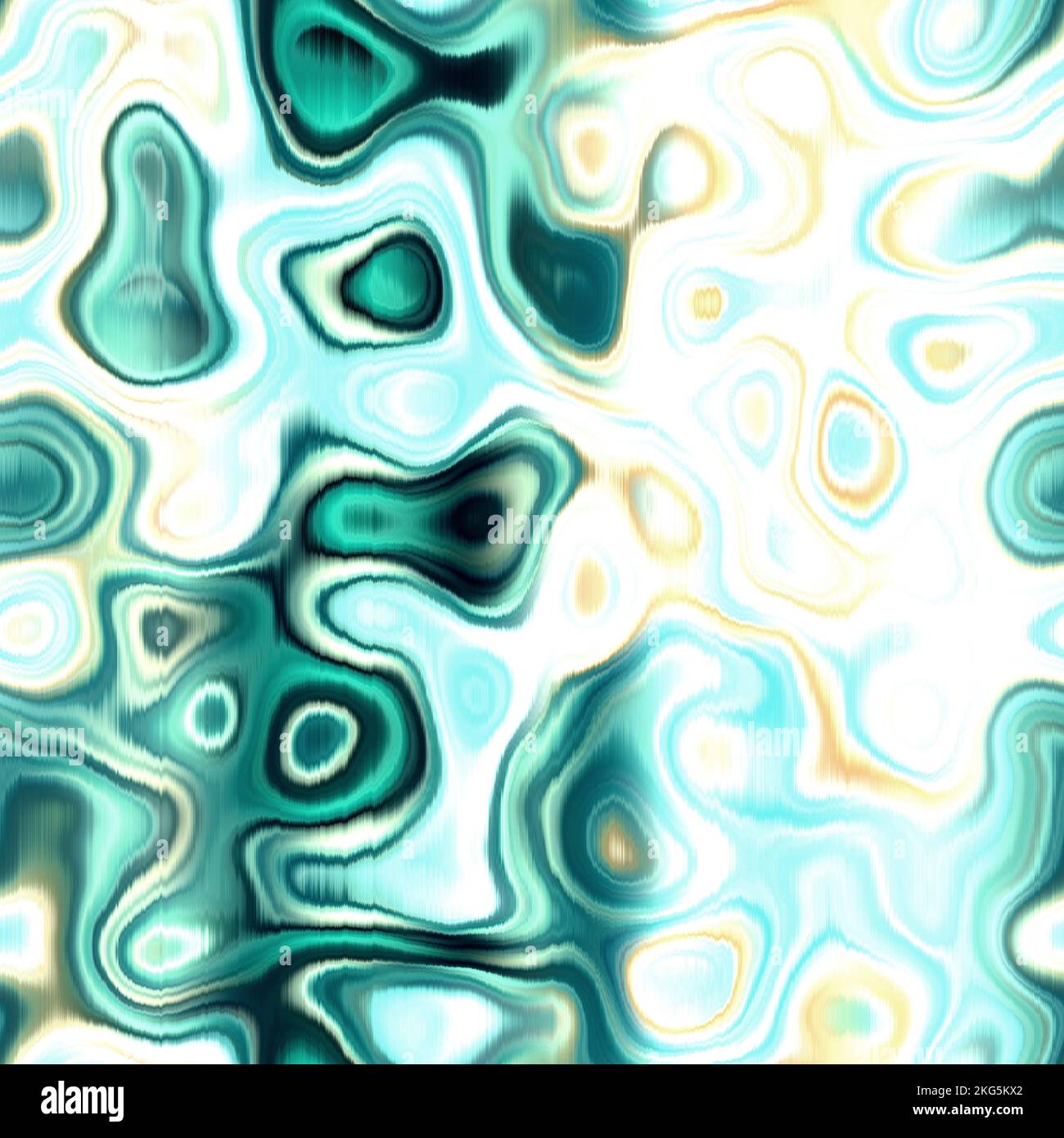 Washed teal wavy blur water reflection melange seamless pattern ...