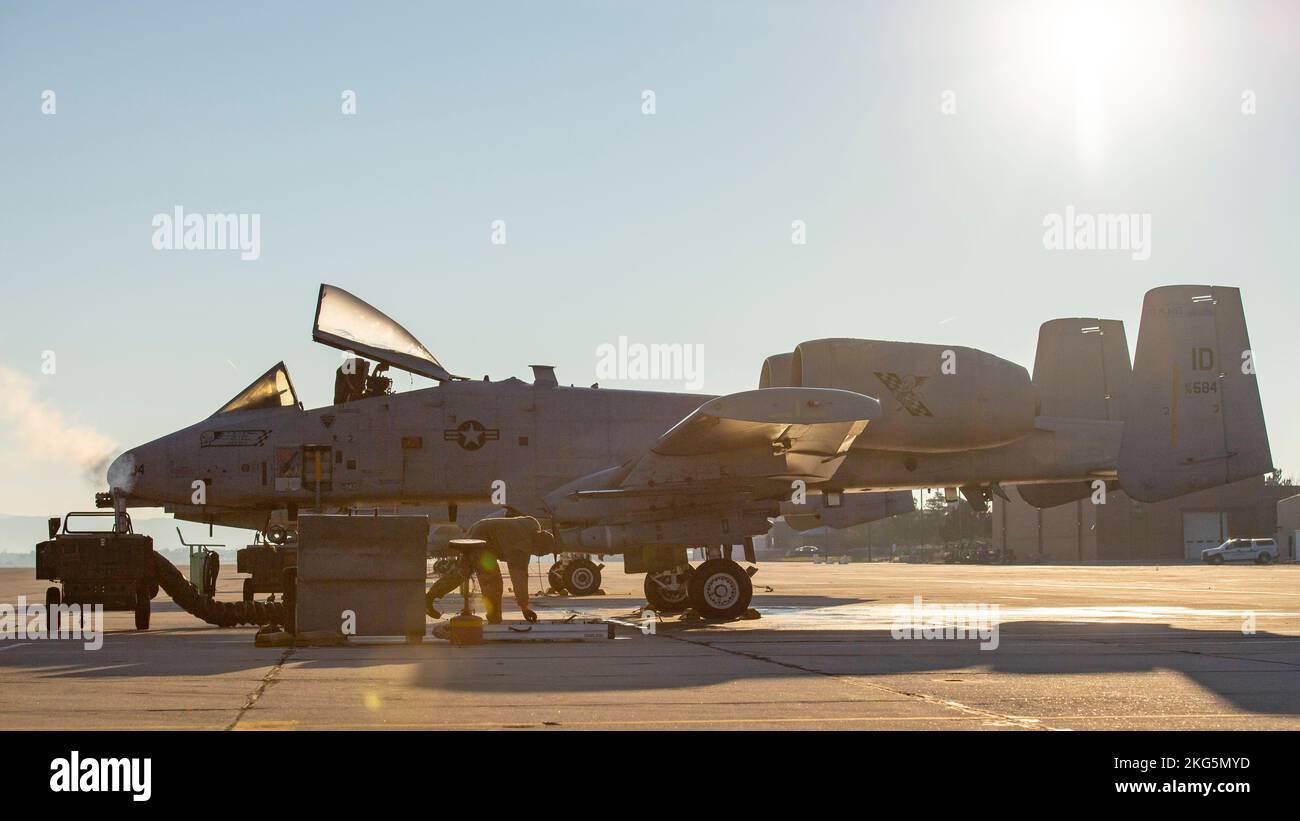 A-10 Thunderbolt IIs, from the 124th Fighter Wing, prepare to fly to ...