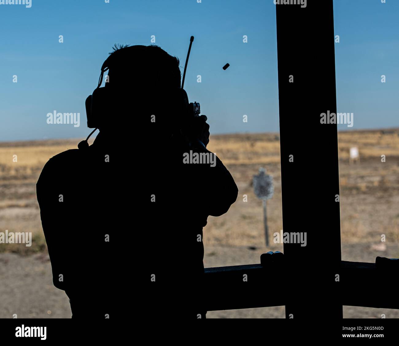 Col. Isaac T. Bell, 366th Fighter Wing Deputy commander, fires a ...