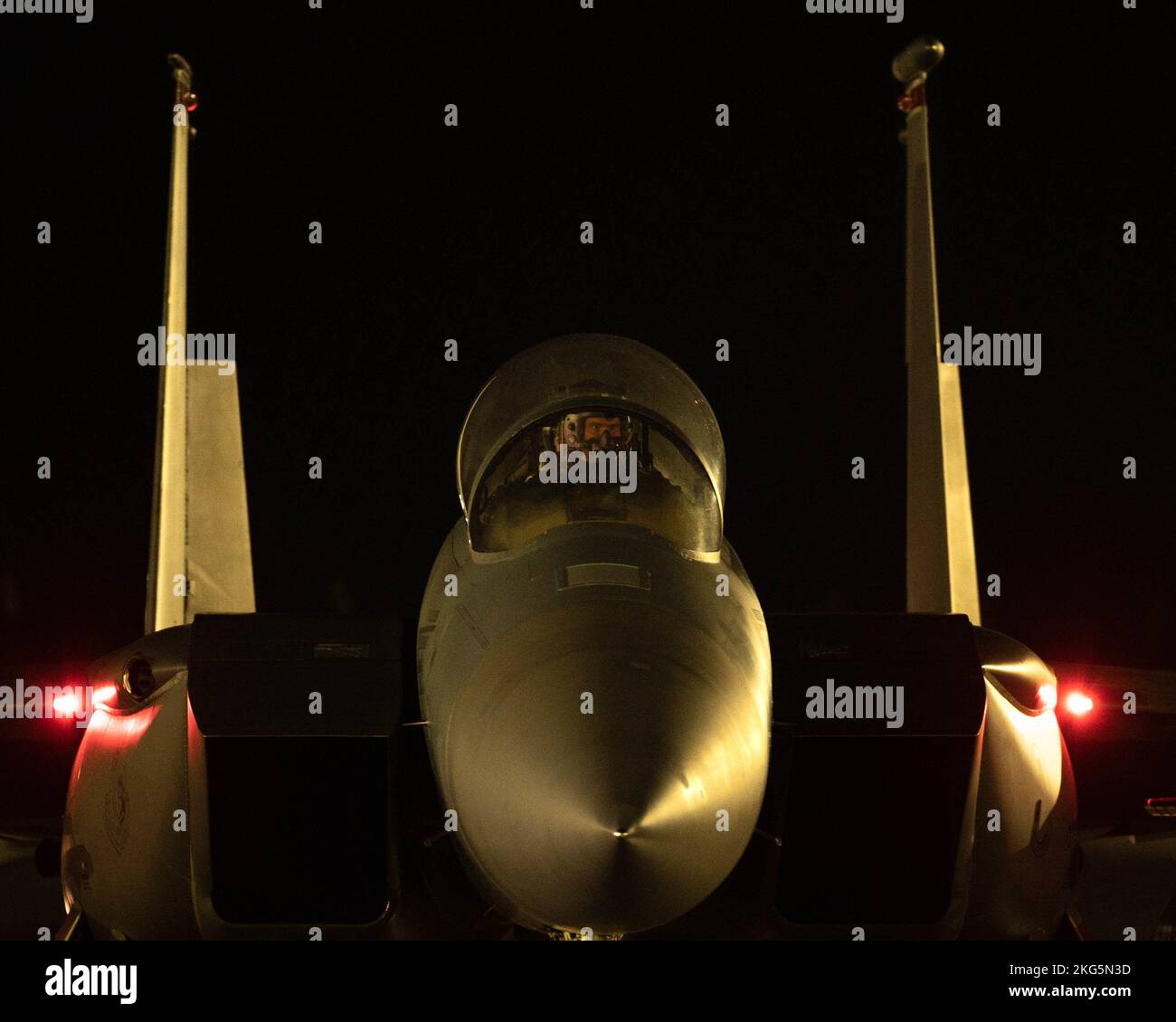 An F-15E Strike Eagle pilot and weapons system operator assigned to the ...