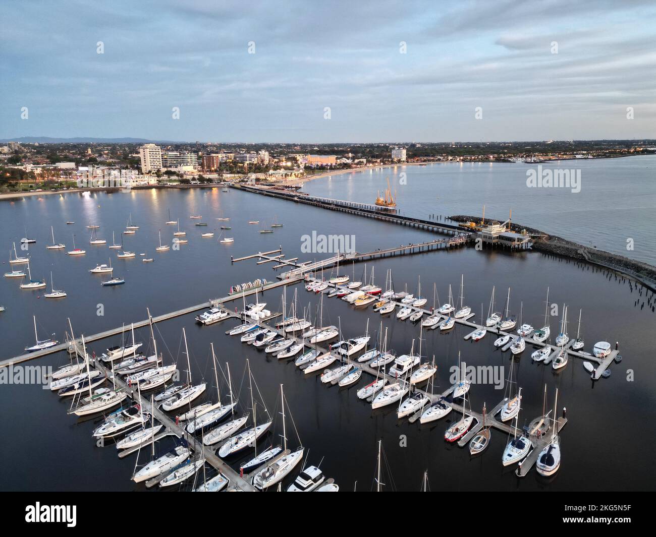 A beautiful view of docked boats in the harbor during daytime Stock ...