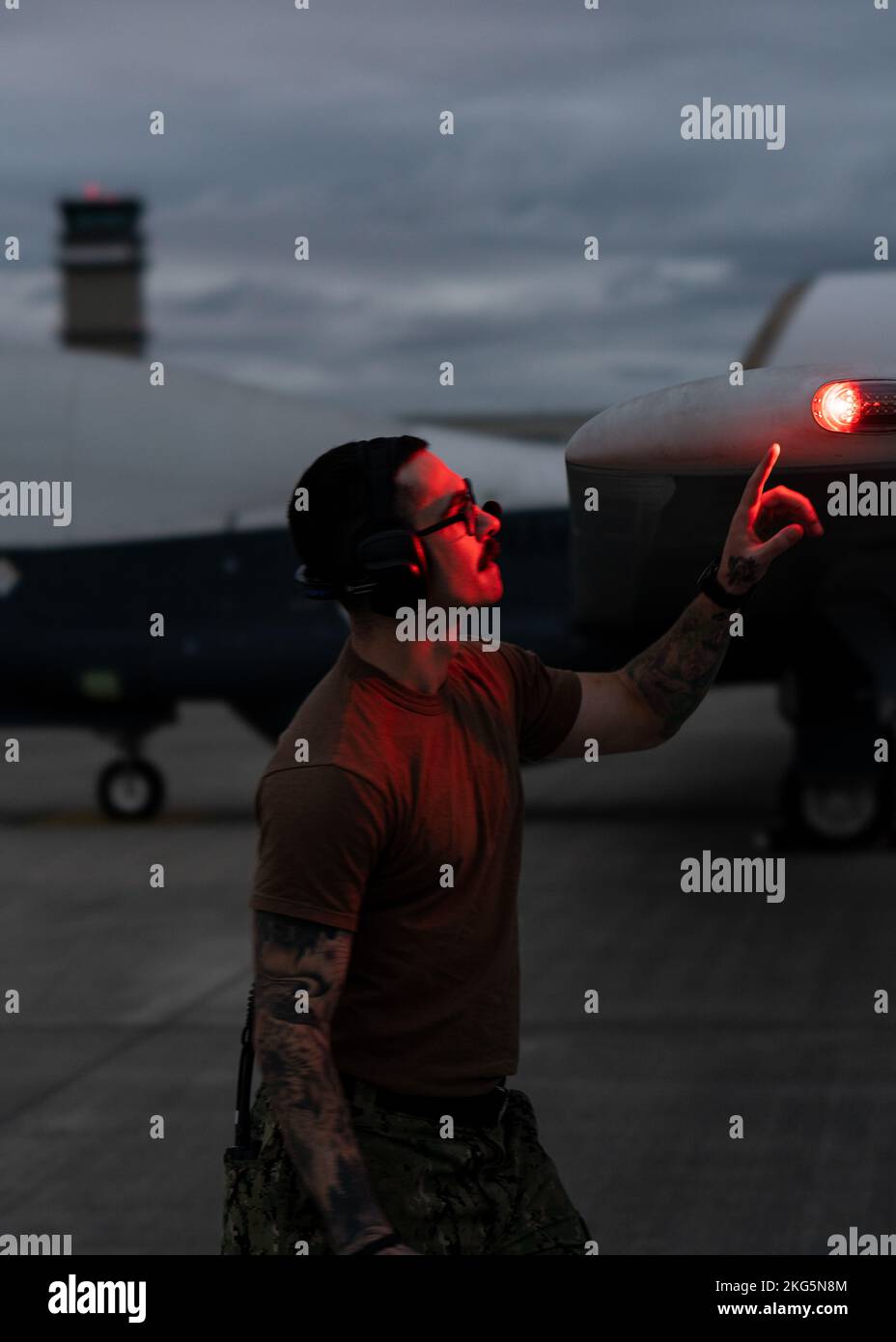 A U.S. Navy Sailor assigned to Unmanned Patrol Squadron 19 (VUP-19 ...