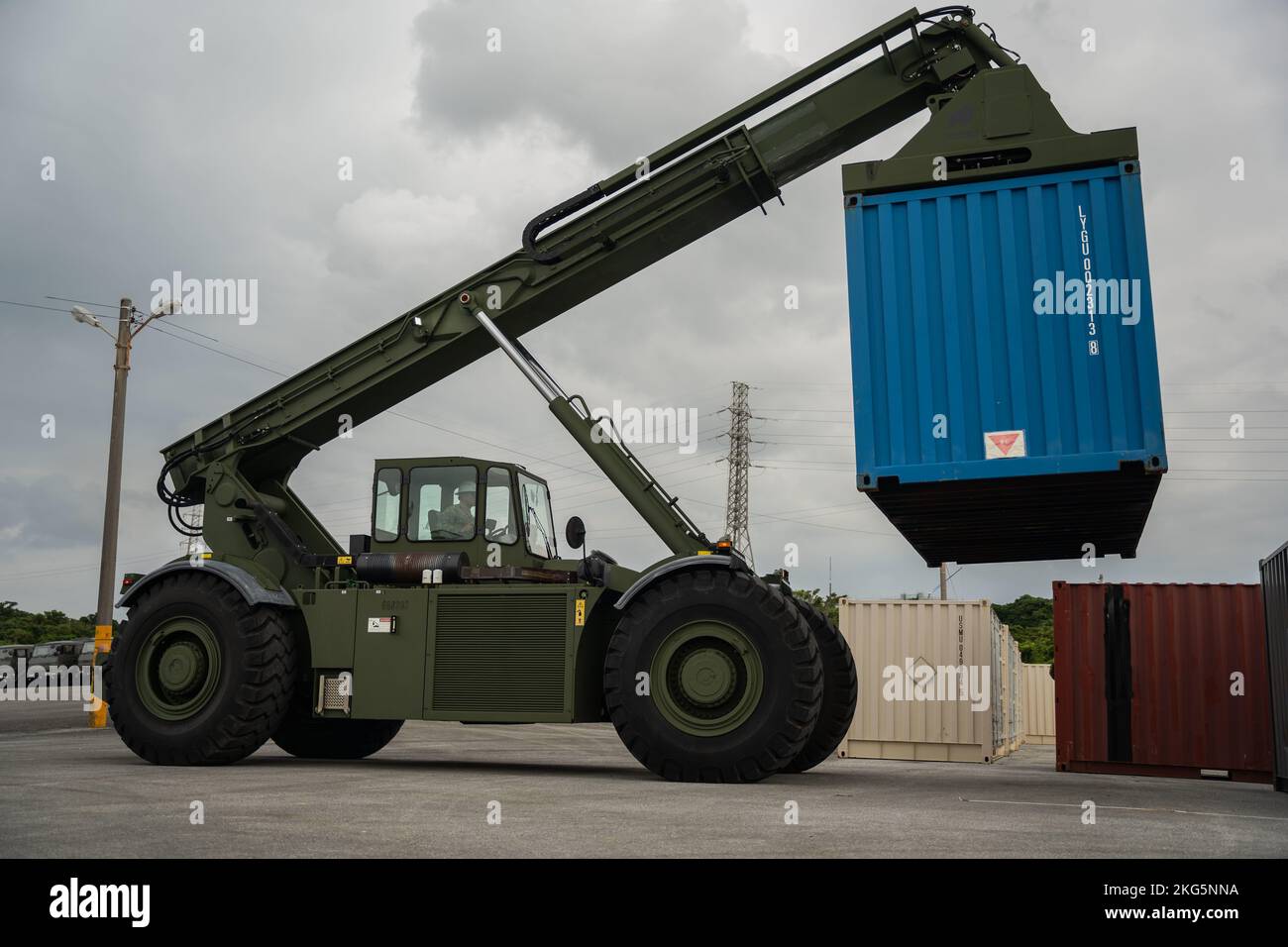 A U.S. Marine with Combat Logistics Regiment 37, 3rd Marine Logistics ...