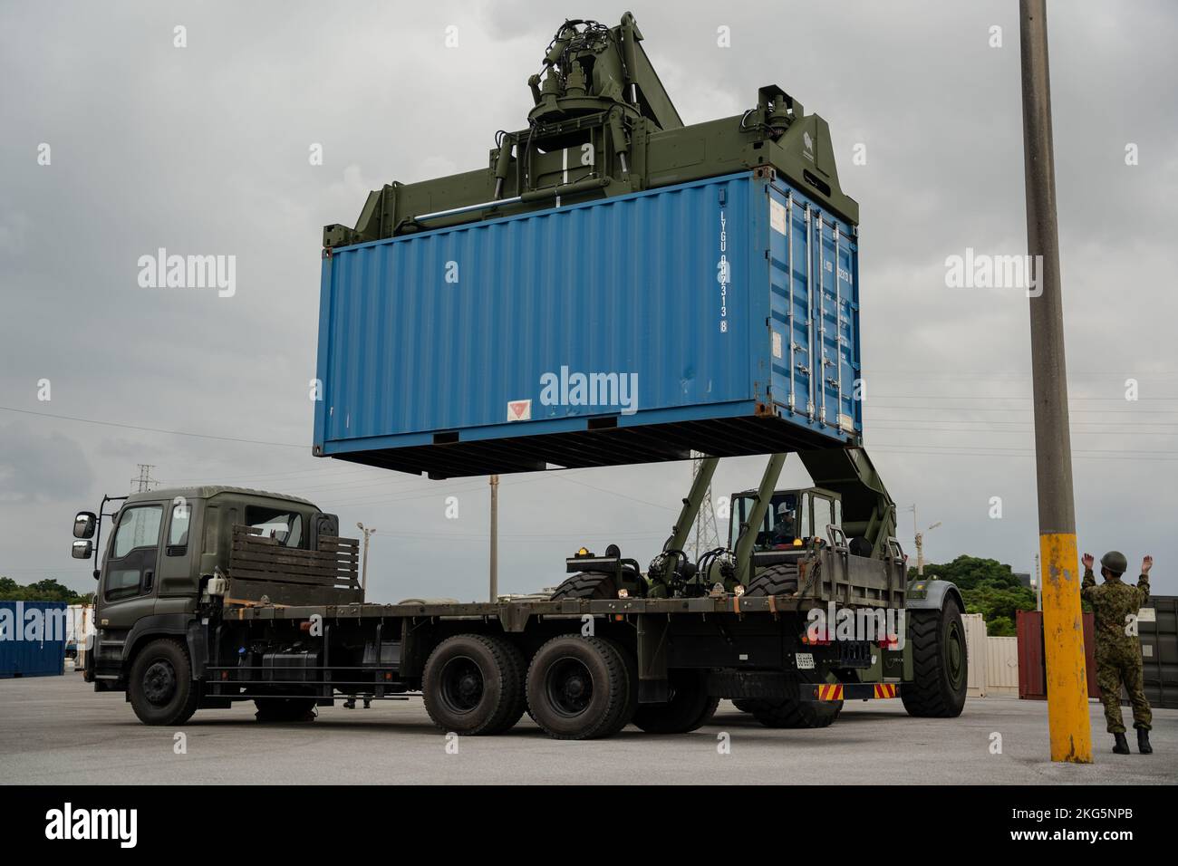 A U.S. Marine with Combat Logistics Regiment 37, 3rd Marine Logistics ...