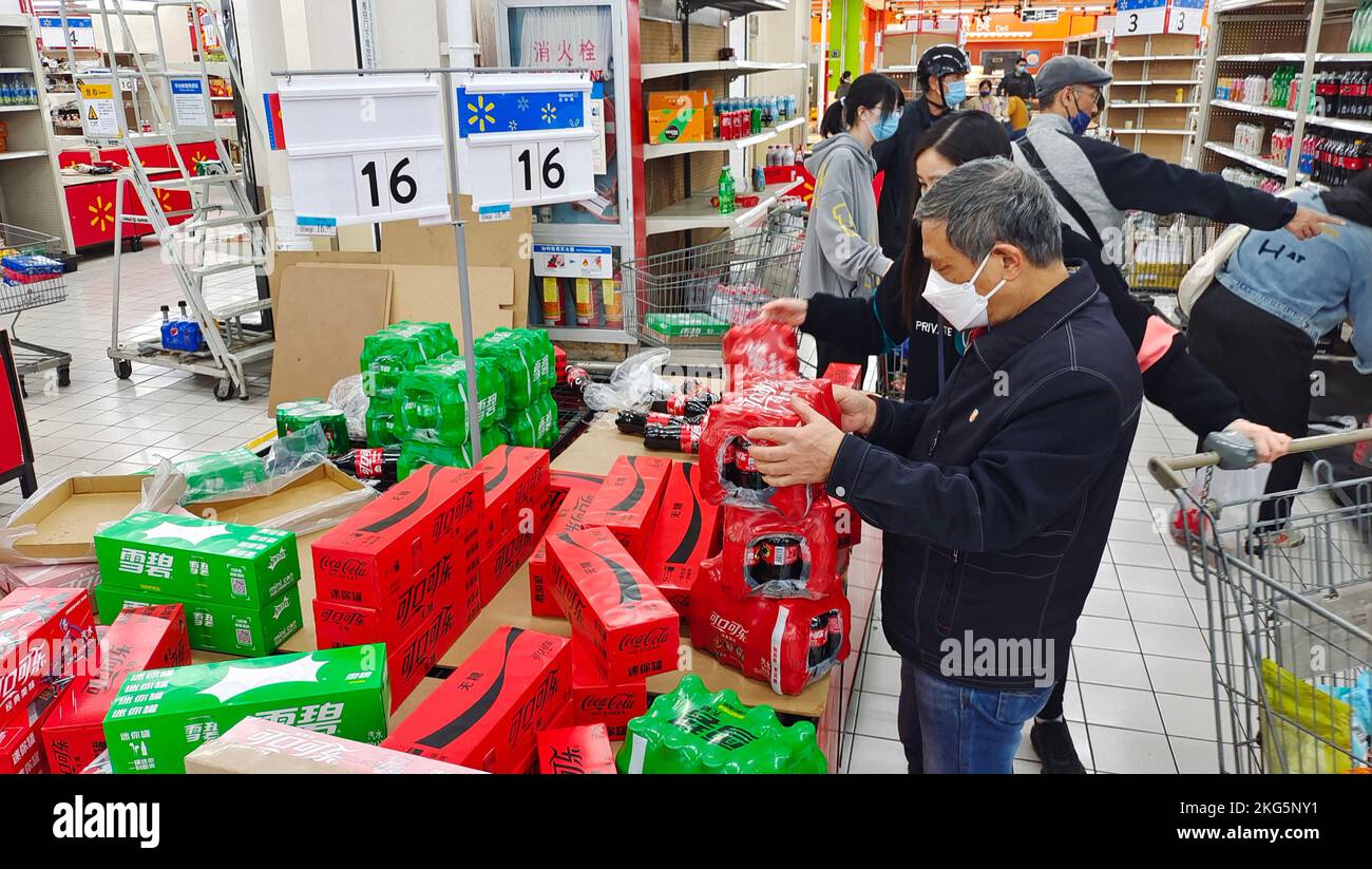 SHANGHAI, CHINA - NOVEMBER 22, 2022 - People shop at the largest Wal ...
